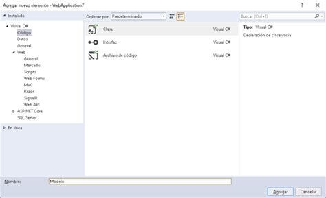 Crear un servicio Web ASP NET Web API REST con Microsoft Visual Studio añadir varios métodos