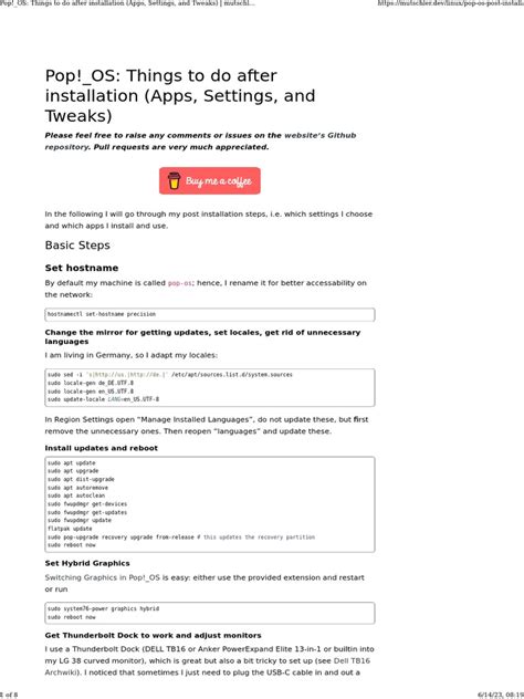 pop os things to do after installation apps settings and tweaks mutschler dev pdf