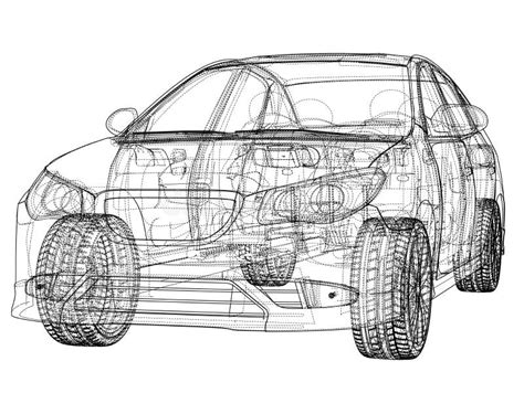Concept Car Vector Rendering Of D Stock Vector Illustration Of Simple Vector