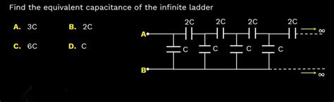 Find The Equivalent Capacitance Of The Infinite Ladder Filo