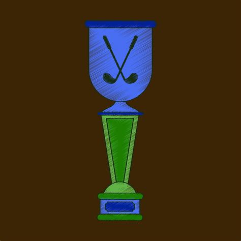 평면 음영 스타일 아이콘 골프 컵 벡터 Eps Ai Uidownload