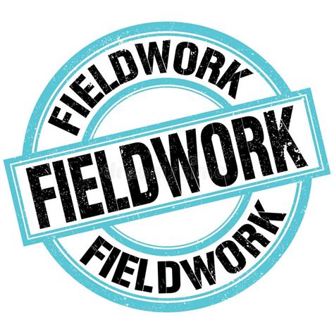 Fieldwork Text On Blue Black Round Stamp Sign Stock Illustration Illustration Of Blueblack