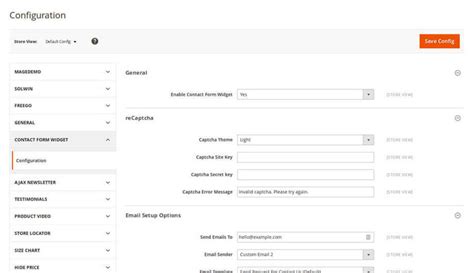 Magento 2 Contact Form Extension Easy Contact Form Widget