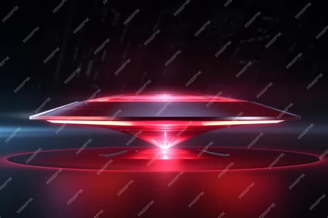 Premium Ai Image Hypersonic Smooth Small Spaceship In Shape Of A Flat Thin Saucer Generative