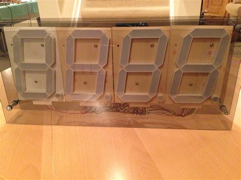 large 7 segment clock 4 steps instructables