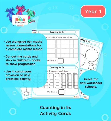 Counting Objects In 5s Activity Cards Year 1 Maths Resource