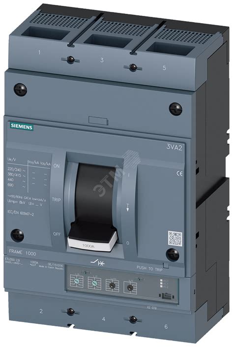 Автоматический выключатель 3va2 Iec Frame 1000 Switching Capacity Class