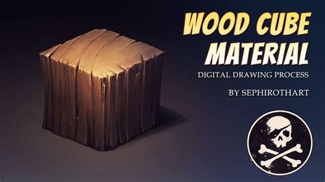 Wood Cube Material Digital Drawing Process SephirothArt Drawing Process Digital Drawing