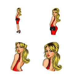 Pop Art Avatar Icon Of Pin Up Sexy Girl Royalty Free Vector