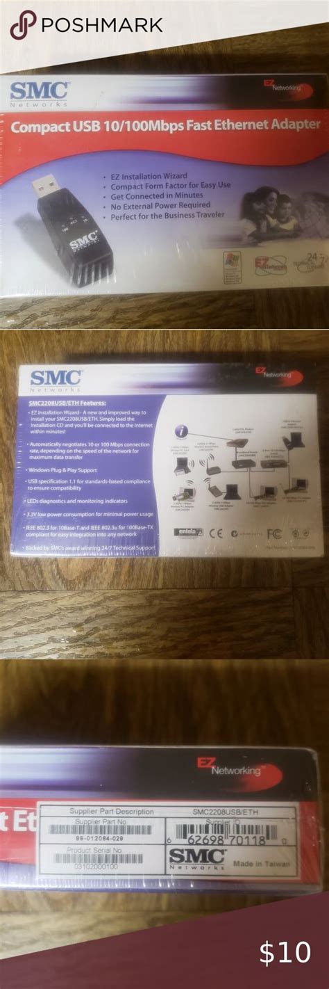 Smc Compact Usb 10 100 Mbps Fast Ethernet Adapter 10 Things Usb The 100