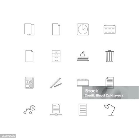 비즈니스 및 선형 얇은 아이콘 설정합니다 간단한 벡터 아이콘 설명 0명에 대한 스톡 벡터 아트 및 기타 이미지 0명 계산기 공유 개념 Istock