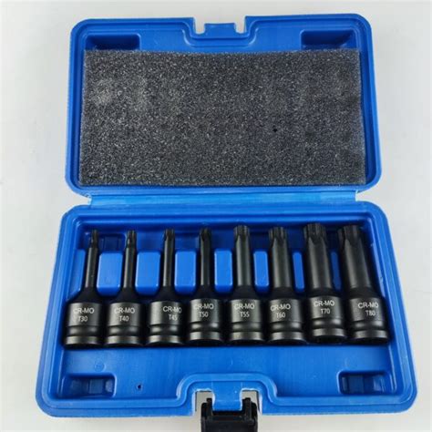 8pcs 1 2” Torx Bit Socket Set Tools