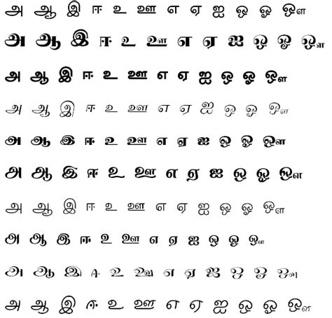Free Tamil Unicode Fonts Download Link And Samples Of Their Styles