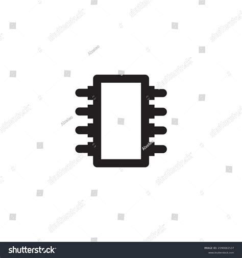 Microchip Pc Cpu Processor Black Icon Stock Vector Royalty Free Shutterstock