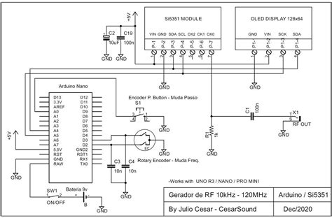 Si5351 DDS VFO RF Generator Schematics And Sketch Download