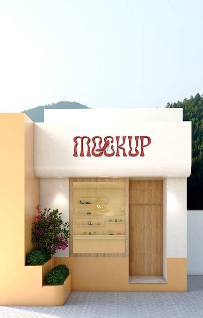 상점 표지판 모형 디자인 프리미엄 Psd 파일