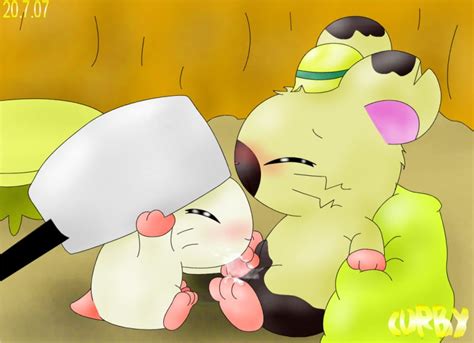 Rule 34 2007 Blush Boss Hamtaro Cappy Hamtaro Closed Eyes Cum Cum