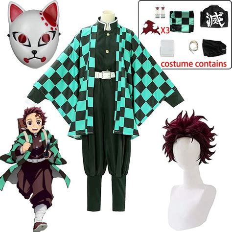 Tanjiro Kamado Cosplay Costume Demon Slayer Kimetsu No Yaiba Uniform