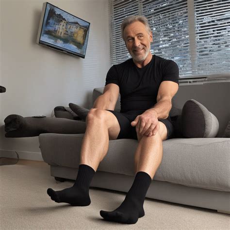 Sexy Daddy Showing The Soles Of His Feet In Black By Accu110294 On