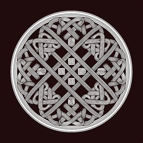 Intricate Celtic Knot Pattern In Circular Design Premium Ai Generated Vector