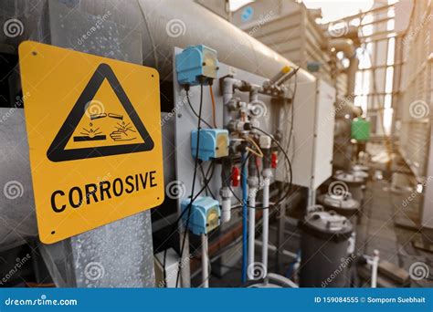 Dangerous Corrosive Warning Signs And Symbol Stock Image Image Of