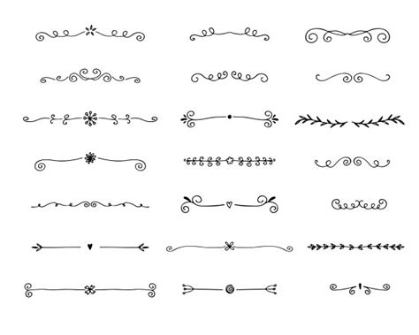 Text Divider Simple Black Line Icons Set Vector Image