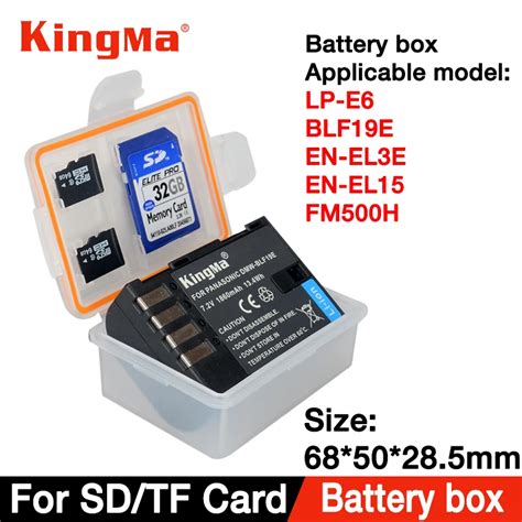 Kingma 5pcs Lp E6 Battery Box For Lp E6 En El15 En El3e Bp511 Blf19 D