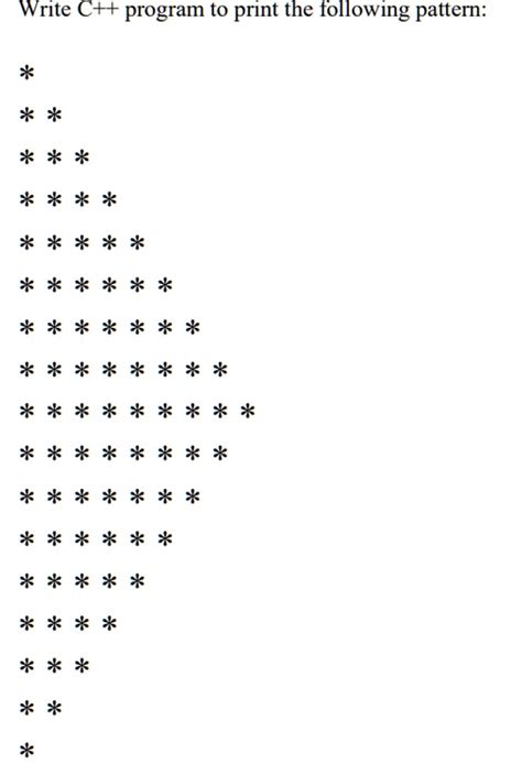 Solved Write A C Program To Print The Following Pattern