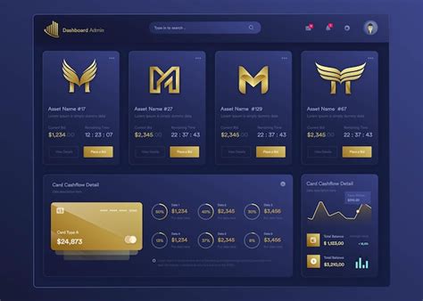 Premium Vector Infographic Nft Dashboard Uiux Design With Graphs Charts And Diagram