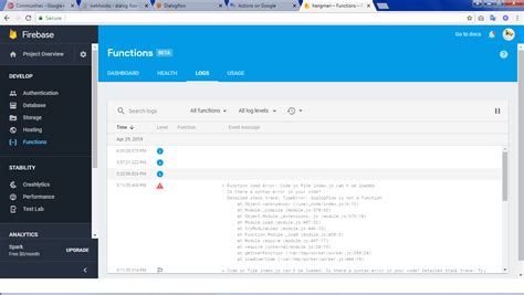 webhooks dialog flow v2 code not running stack overflow