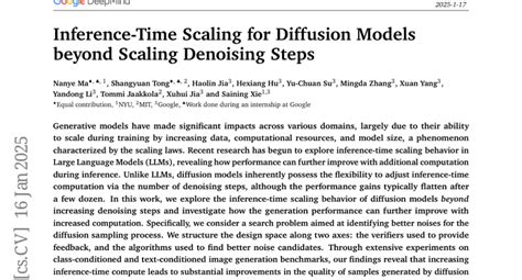 Inference Time Scaling For Diffusion Models Beyond Scaling Denoising Steps Ai For Dummies