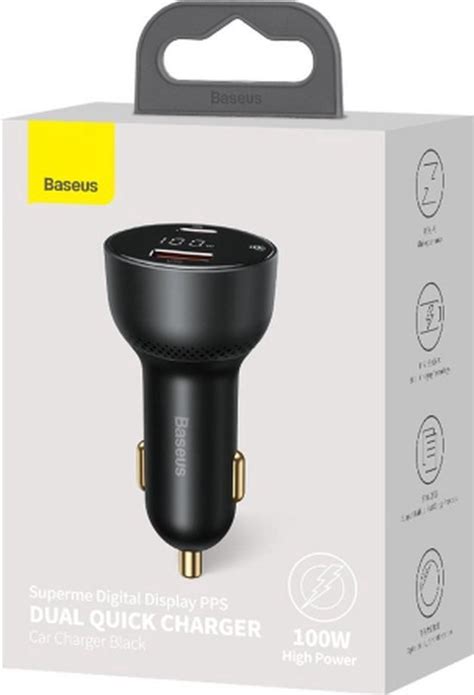 Baseus Autolader W Usb A Usb C Auto Oplader Usb Usb C