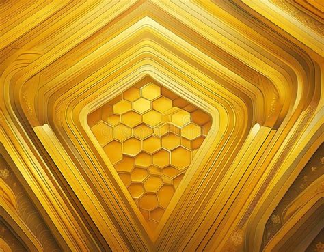 Geometric Honeycomb Pattern Abstract Yellow Hexagon Texture Background With Modern Clean Design