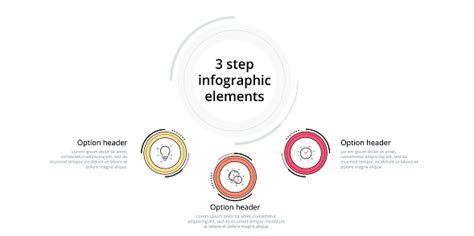 3 단계 서클 비즈니스 프로세스 차트 인포 그래픽 원형 회사 워크플로 그래픽 요소입니다 회사 순서도 프레젠테이션 슬라이드 템플릿입니다 벡터 정보 그래픽 디자인입니다 0명에