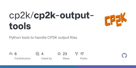 Github Cp2kcp2k Output Tools Python Tools To Handle Cp2k Output Files