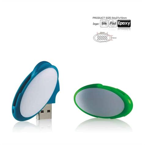 USB Stick Ovaal Gekleurde Omtrek USB Wereld