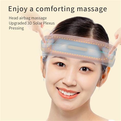 Head Massager With Heat Compress 3d Airbag Kneading Vibration And Bluetooth Music