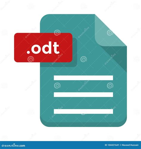 Odt File Flat Vector Icon Stock Vector Illustration Of Documentation