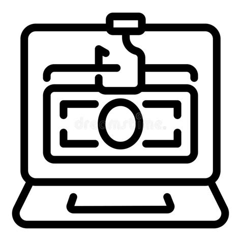 Data Scam Icon Outline Vector Digital Information Stock Vector