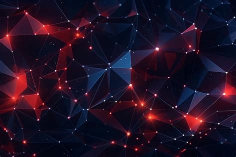 Premium Ai Image With Abstract Geometric Background And Connected