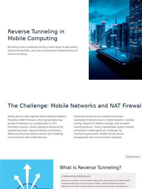 Reverse Tunneling In Mobile Computing Pdf Computer Network Secure Shell