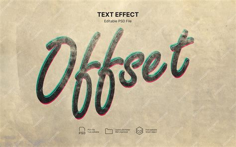 Premium Psd Offset Text Effect