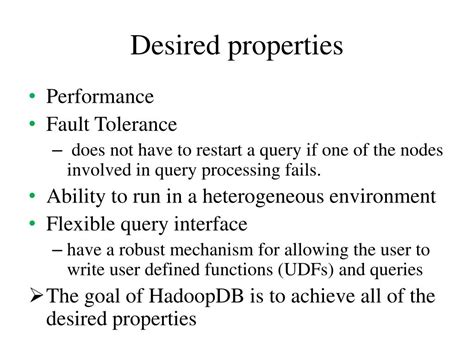 Ppt Hadoopdb An Architectural Hybrid Of Mapreduce And Dbms