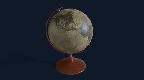 Vintage Globe 3d Model By Eel Biscuits Qiuz739 [634362f] Sketchfab