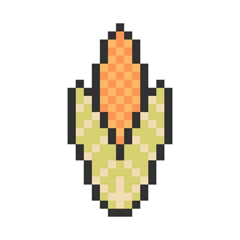 Corn Pixel Art For Your Needs 49044998 Vector Art At Vecteezy