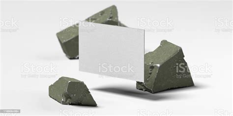 깨진 콘크리트 3d 렌더링 근처 흰색 부양 빈 명함의 닫습니다 빈 공간입니다 공간을 복사합니다 0명에 대한 스톡 사진 및 기타