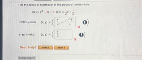Solved Find The Points Of Intersection Of The Graphs Of The Chegg