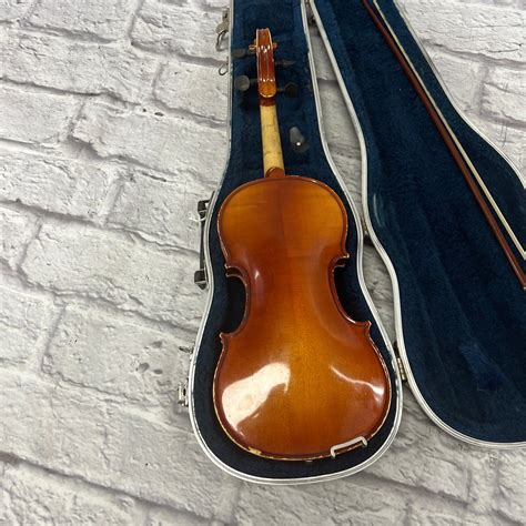 Leon Aubert 4 4 Stradivarius Model Violin Made In Romania With Case Evolution Music