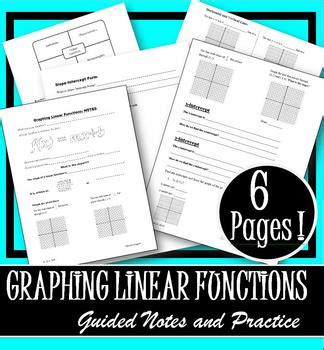 Graphing Linear Functions Guided Notes And Practice By Morgan Sargent