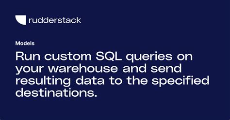 Models Rudderstack Docs